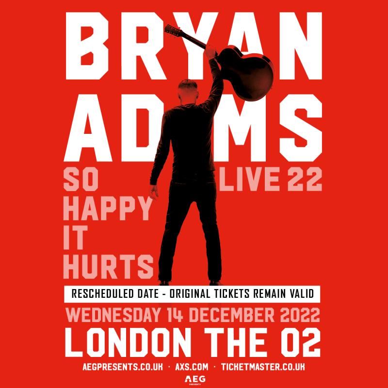 London O2 Show May 26th Postponed | Bryan Adams